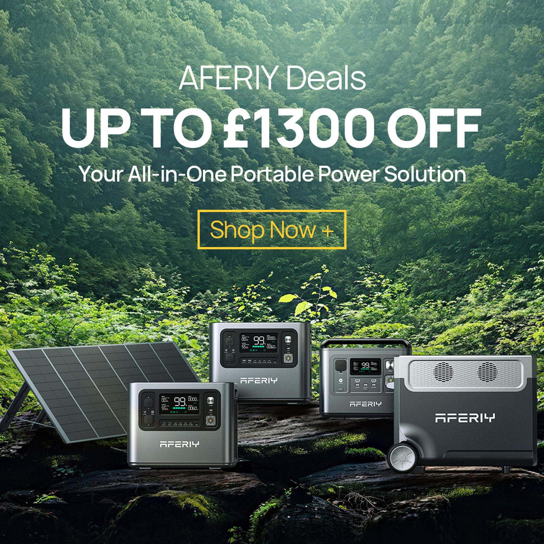 AFERIY UK: Portable Power Stations, Solar Generator Kits, Solar Panels